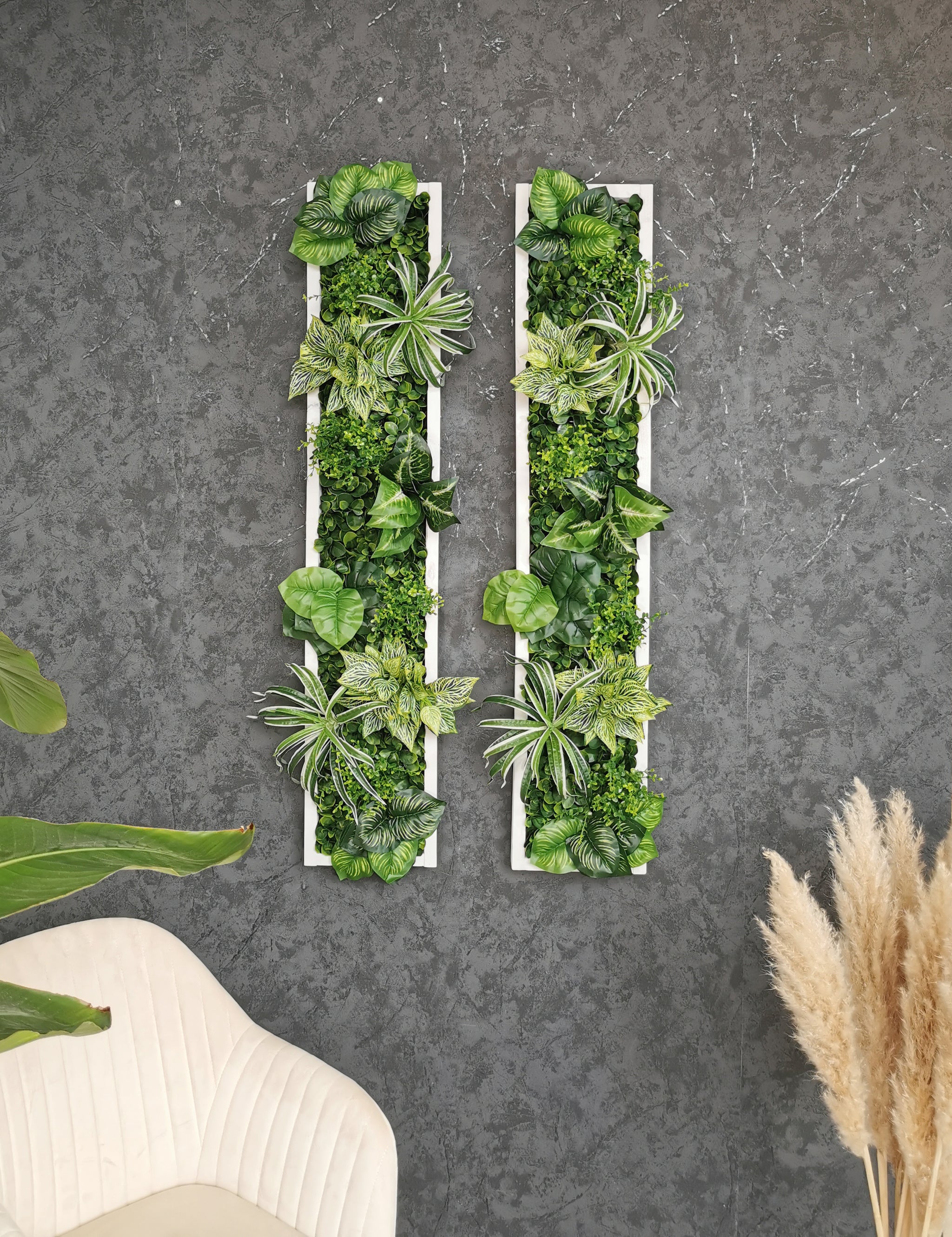 Plantframe/Pflanzenbild/Mooswand "SAMANA" aus Realtouch Kunstpflanzen – nelliflower.de